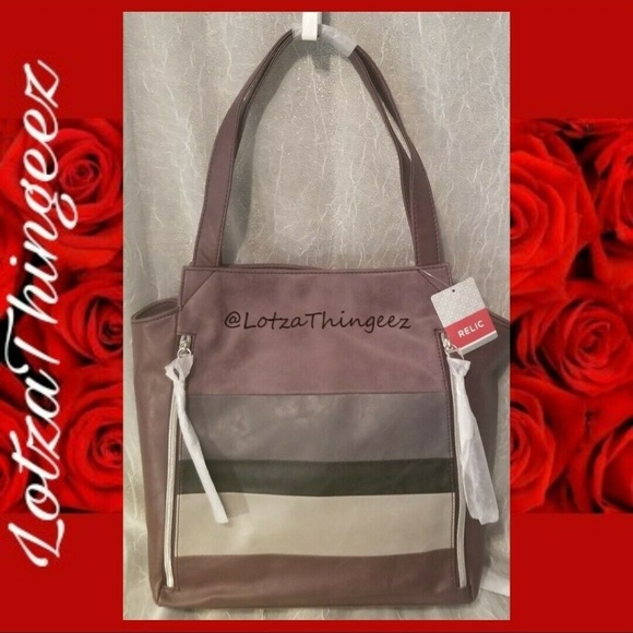 Relic | Bags | Relic By Fossil Brooke Tote Maroon Multi Shoulder | Poshmark